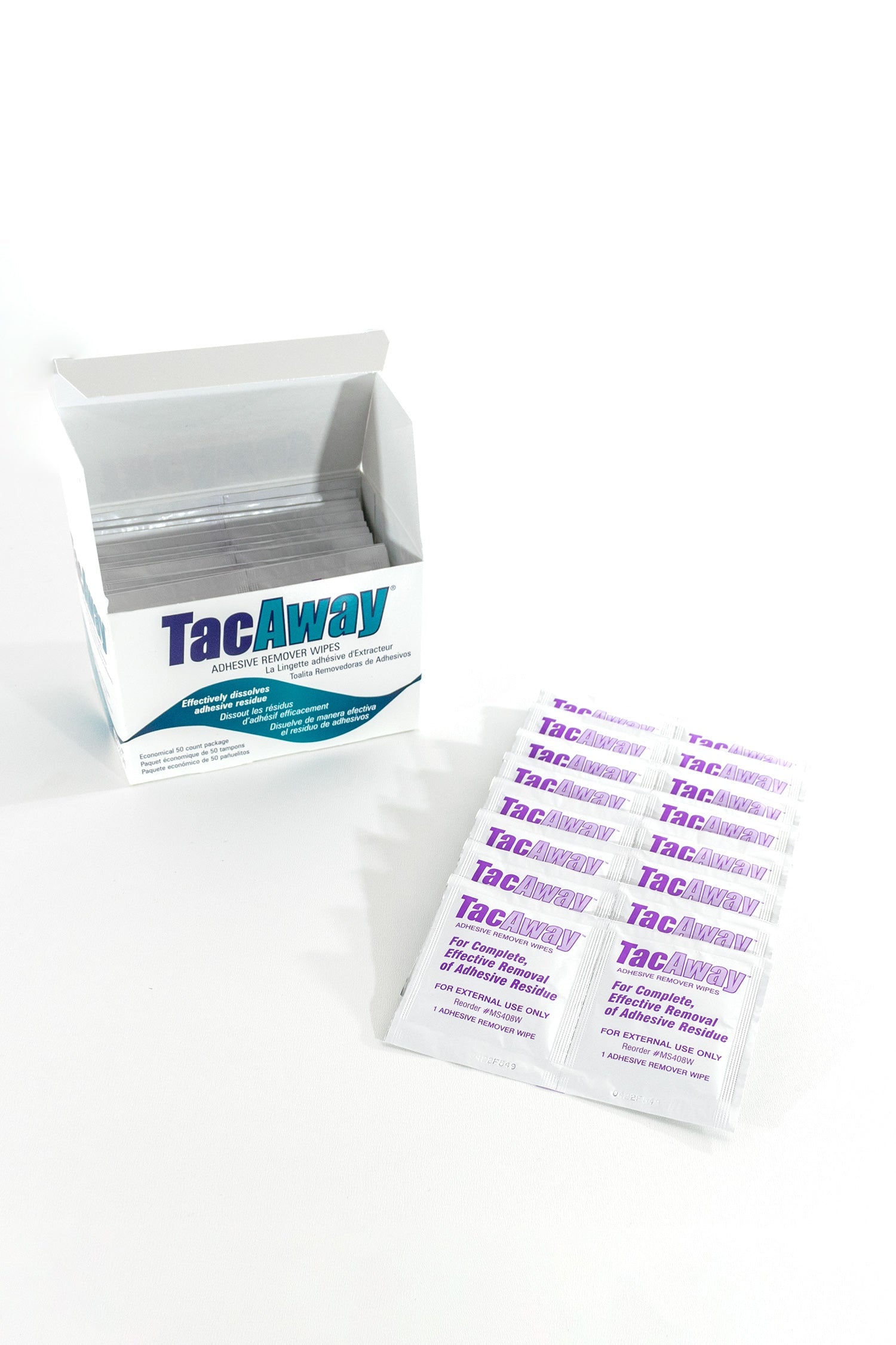 TAC AWAY adhesive remover wipes (50 ea) - The Breast Form Store UK